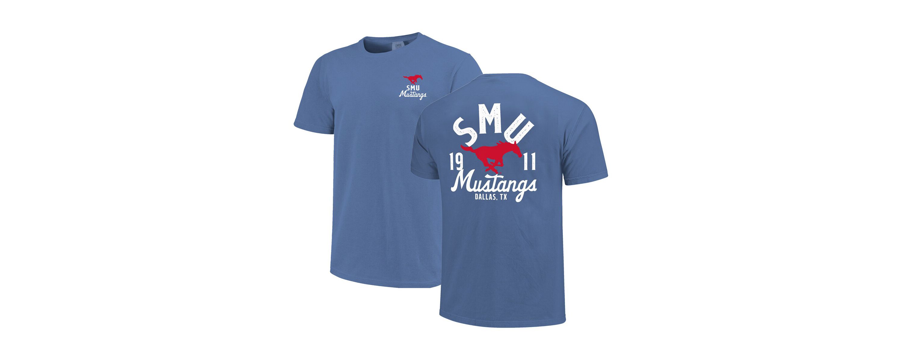 Image One NCAA SMU Mustangs Mascot Overlay T-Shirt | Belk
