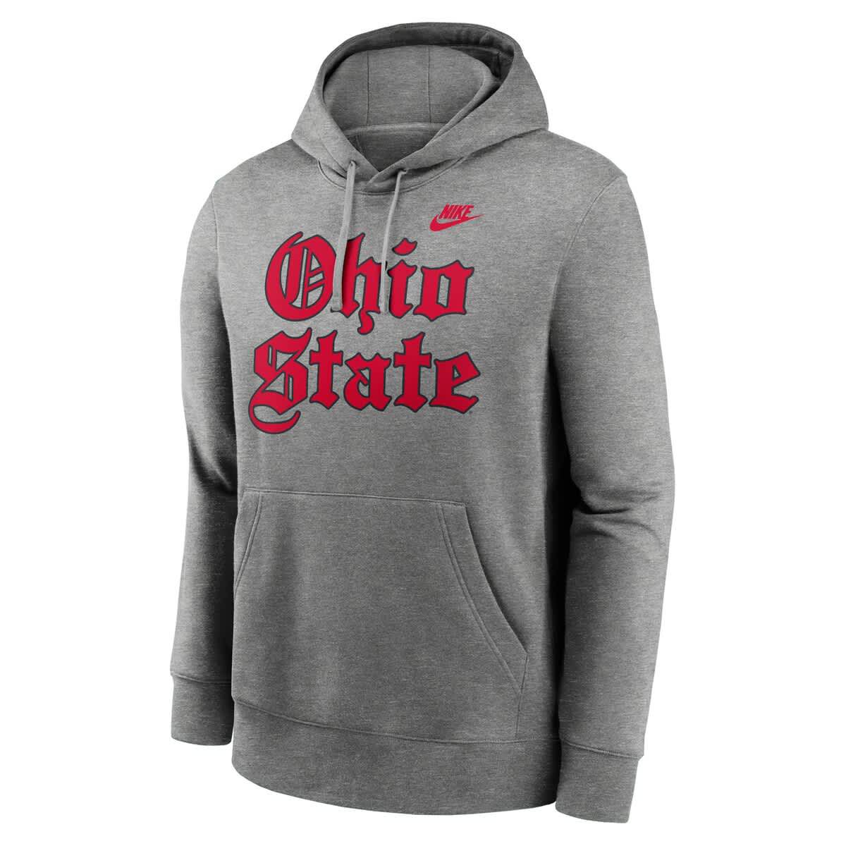 Nike® NCAA Nike Ohio State Buckeyes Old English Fleece Pullover Hoodie ...