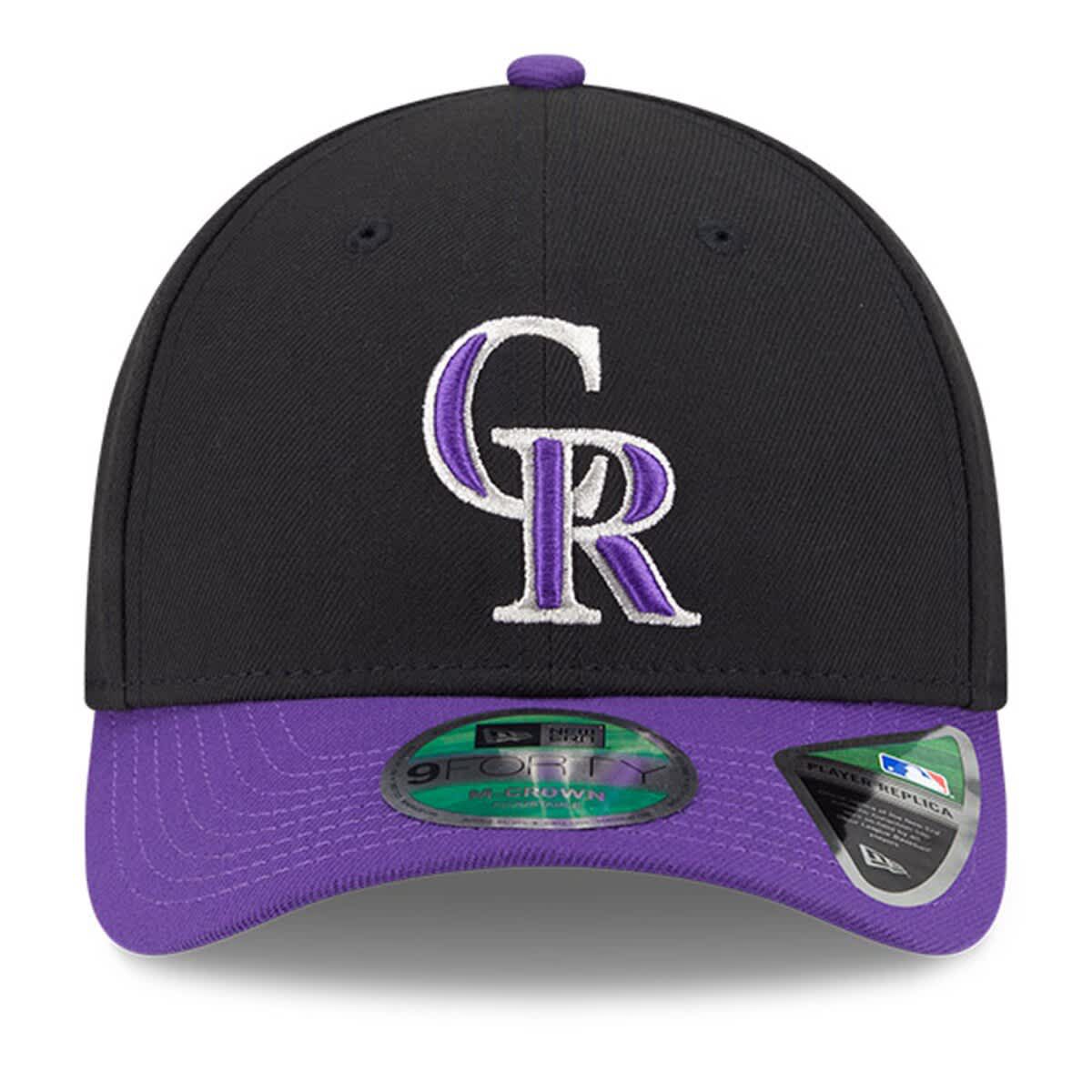 New Era MLB Black/Purple Colorado Rockies Player Replica 9FORTY ...
