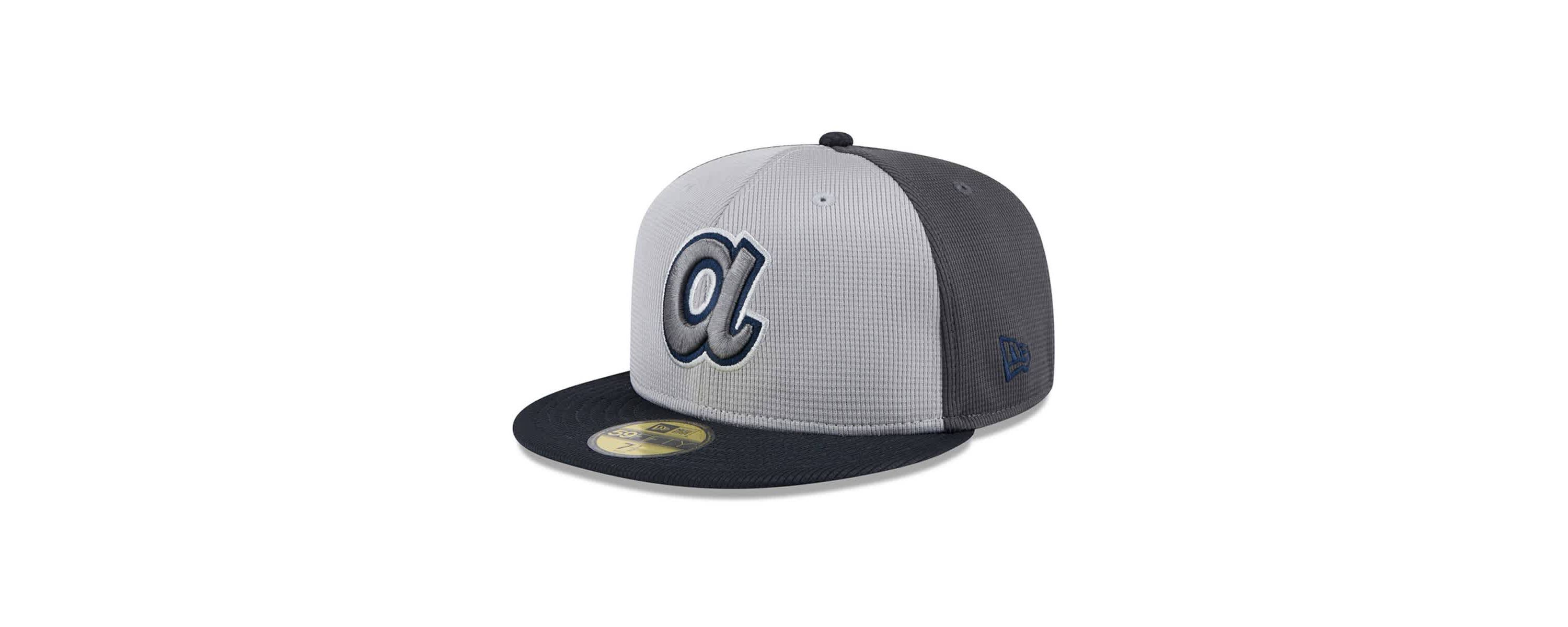 New Era MLB Gray/Navy Atlanta Braves 2025 Batting Practice 59FIFTY ...