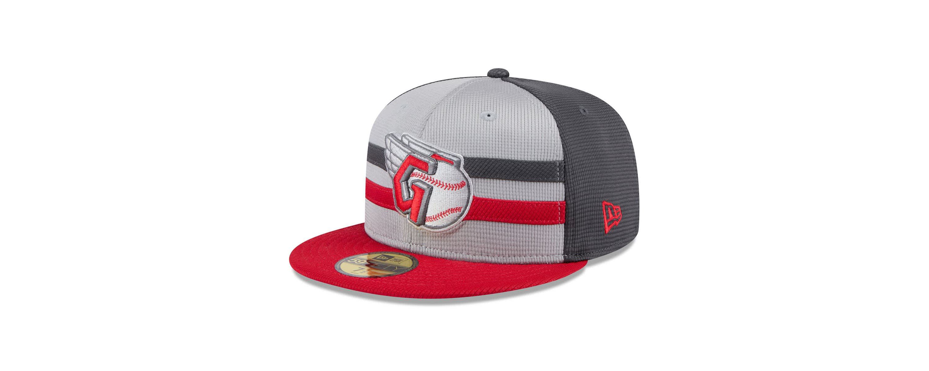 New Era MLB Gray/Red Cleveland Guardians 2025 Batting Practice 59FIFTY ...