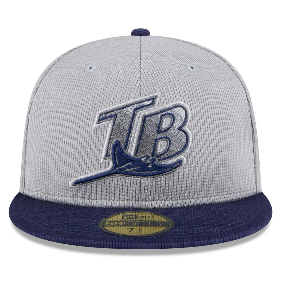 New Era MLB Gray/Navy Tampa Bay Rays 2025 Batting Practice 59FIFTY ...