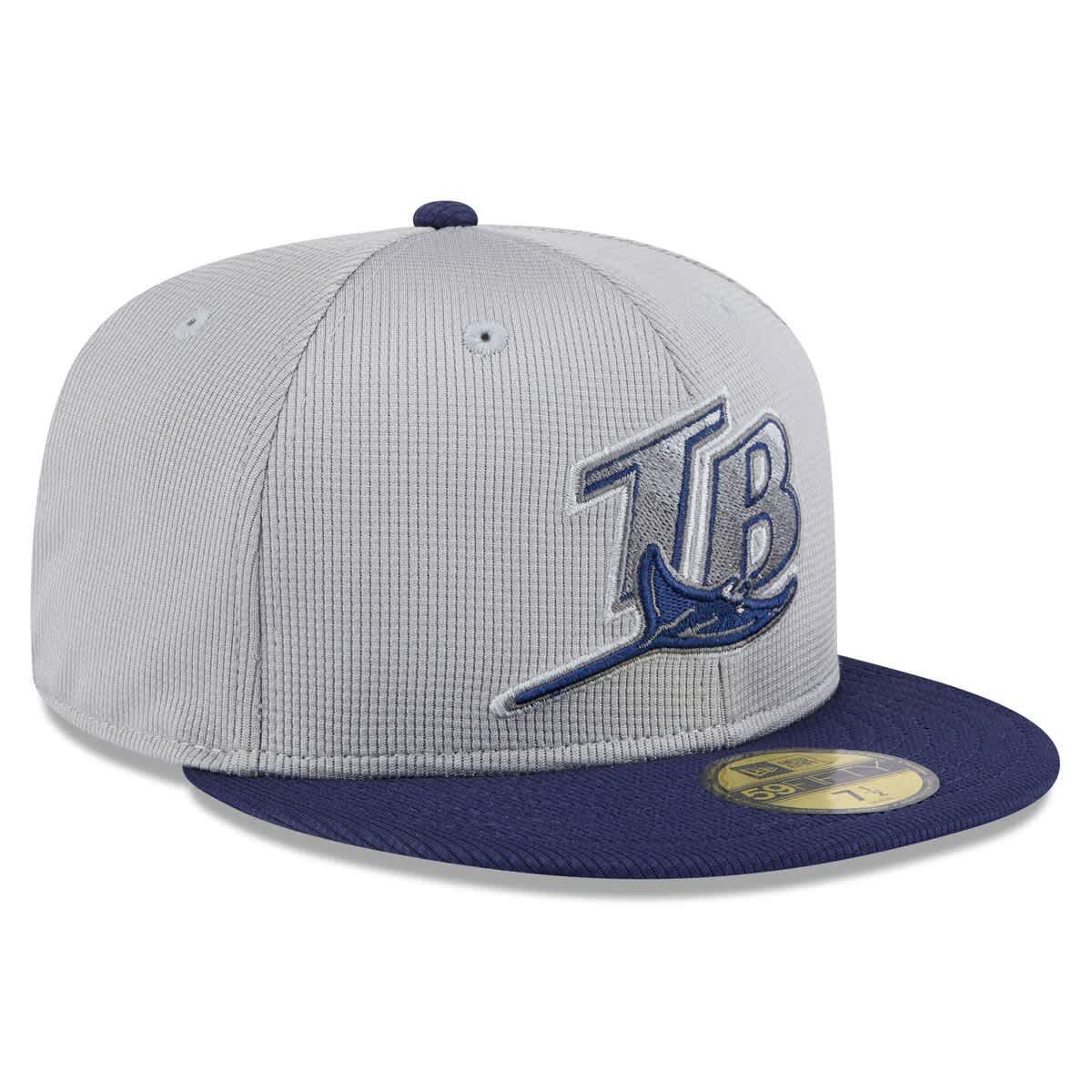 New Era MLB Gray/Navy Tampa Bay Rays 2025 Batting Practice 59FIFTY ...