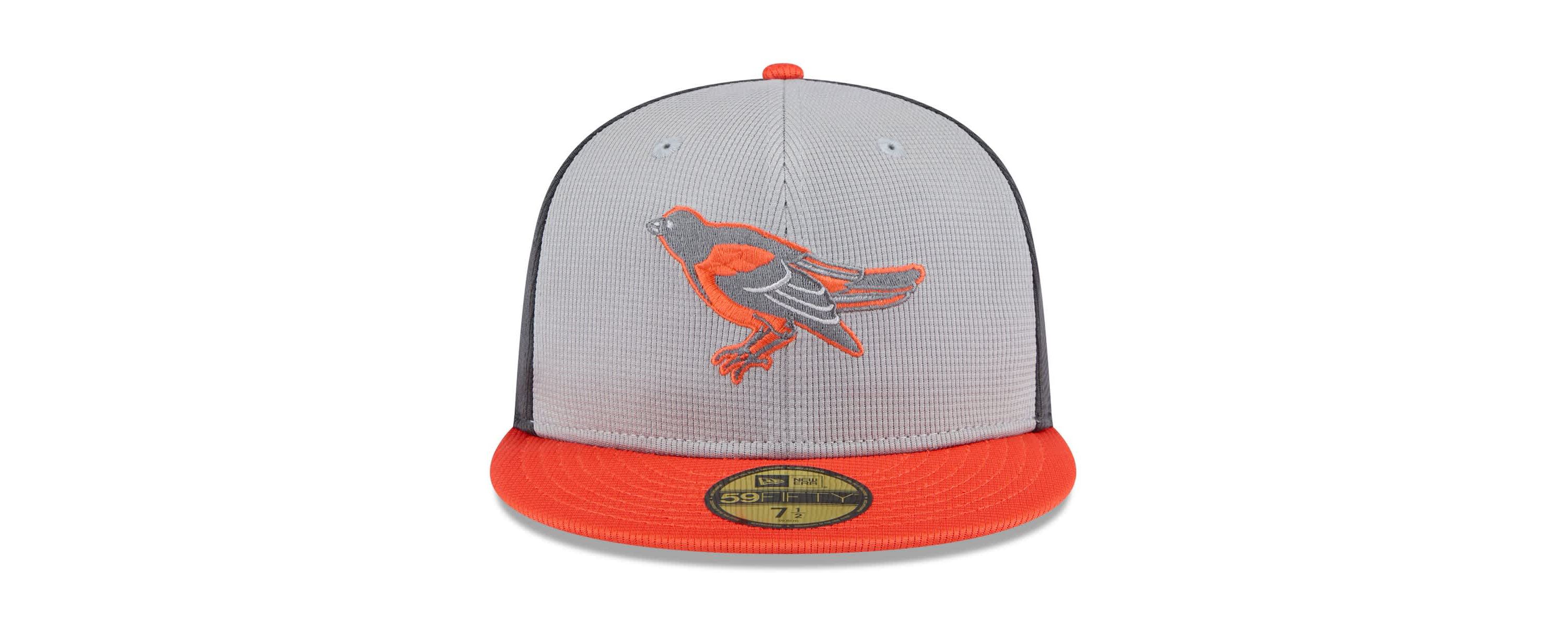 New Era MLB Gray/Orange Baltimore Orioles 2025 Batting Practice 59FIFTY ...