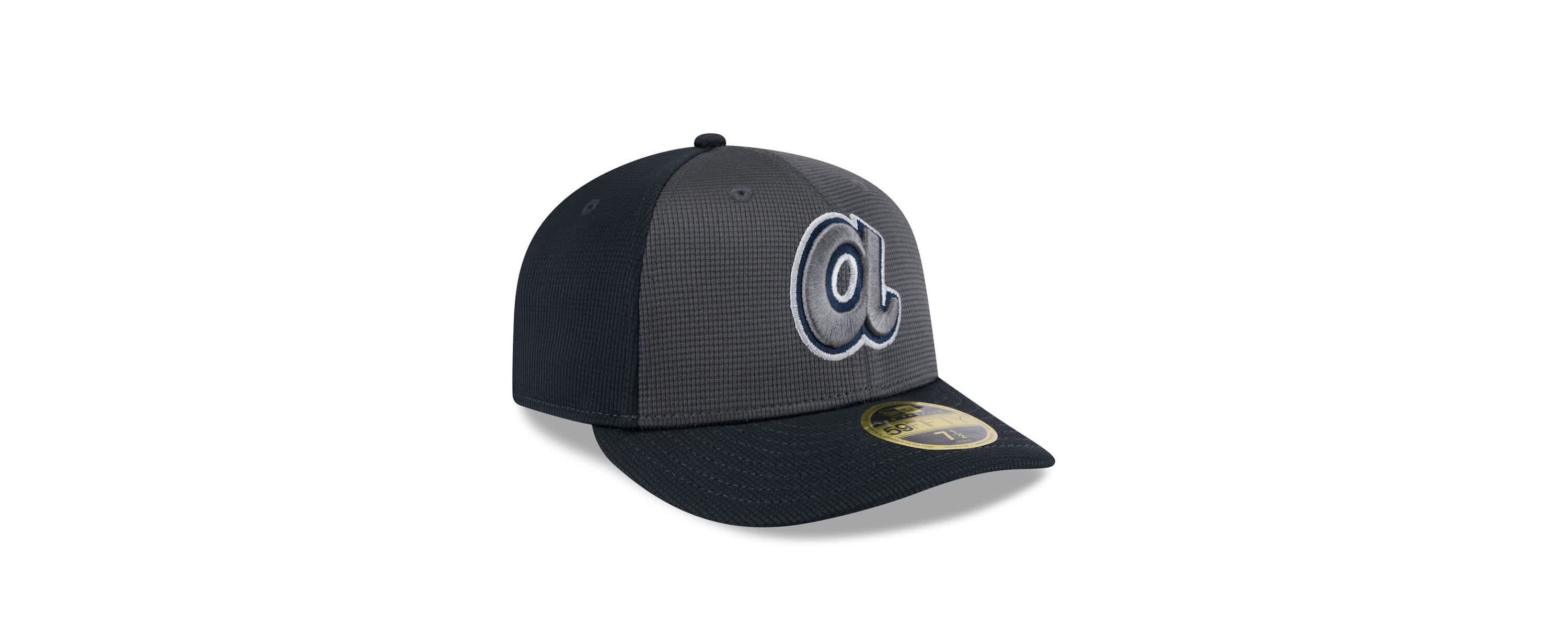 New Era MLB Gray/Navy Atlanta Braves 2025 Batting Practice Low 59FIFTY ...