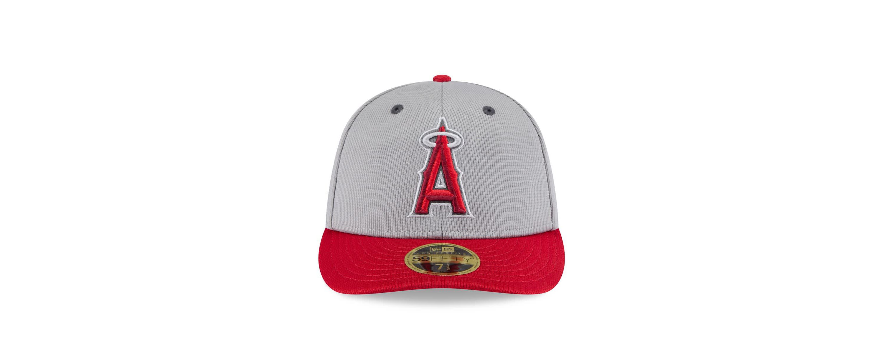 New Era MLB Gray/Red Los Angeles Angels 2025 Batting Practice Low ...
