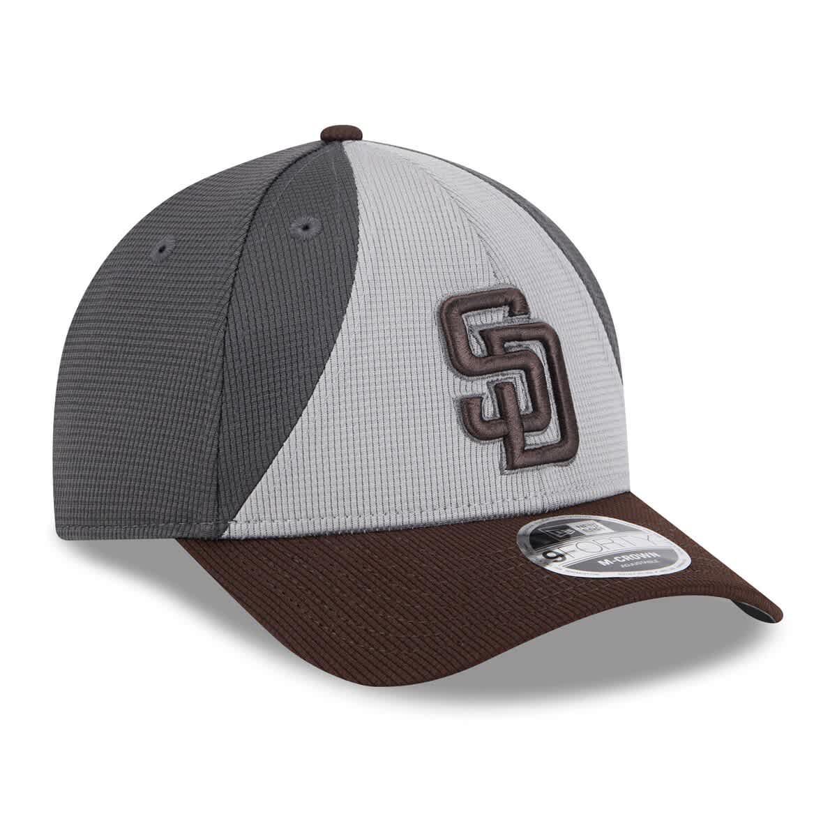 New Era MLB Gray/Brown San Diego Padres 2025 Batting Practice 9FORTY M ...
