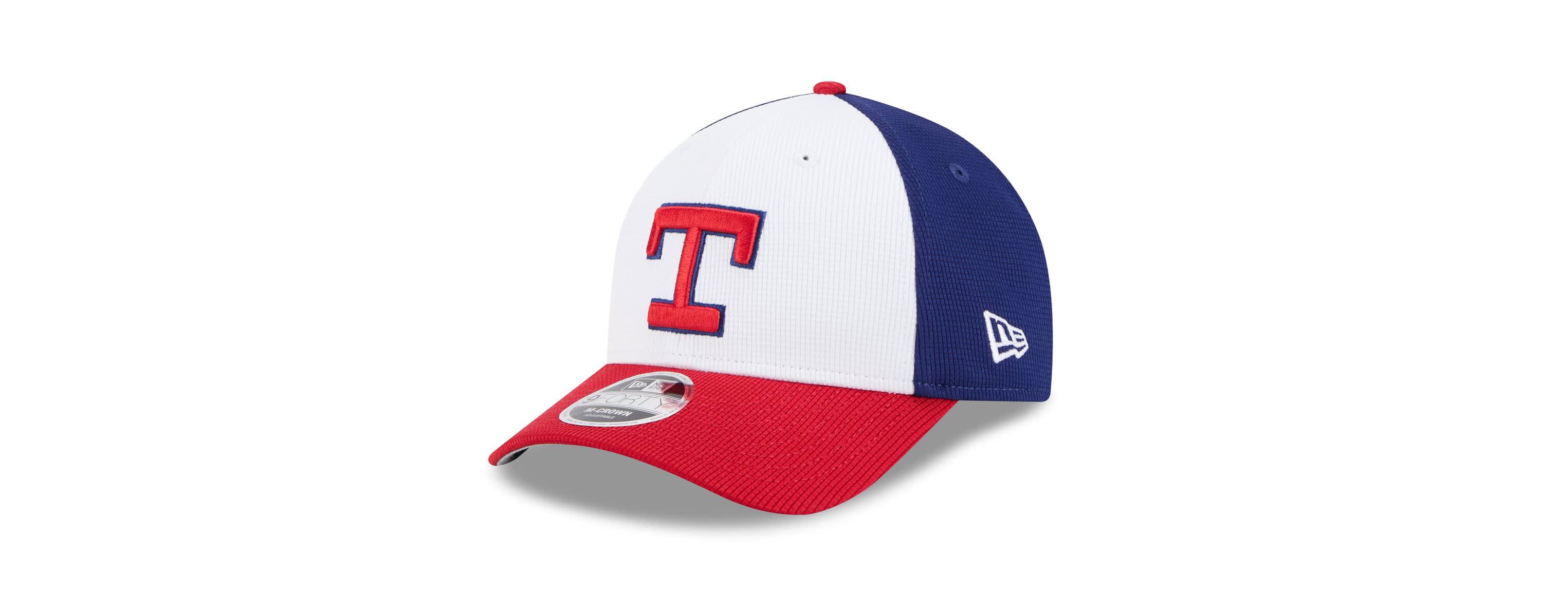 New Era MLB White/Red Texas Rangers 2025 Batting Practice 9FORTY M ...