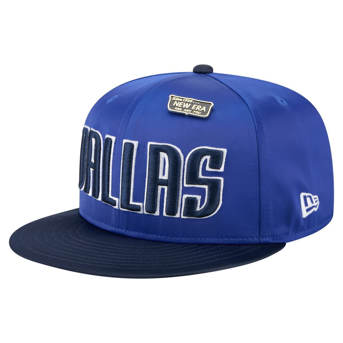 New Era NBA Blue/Navy Dallas Mavericks Throwback Satin Vintage Pin Two ...