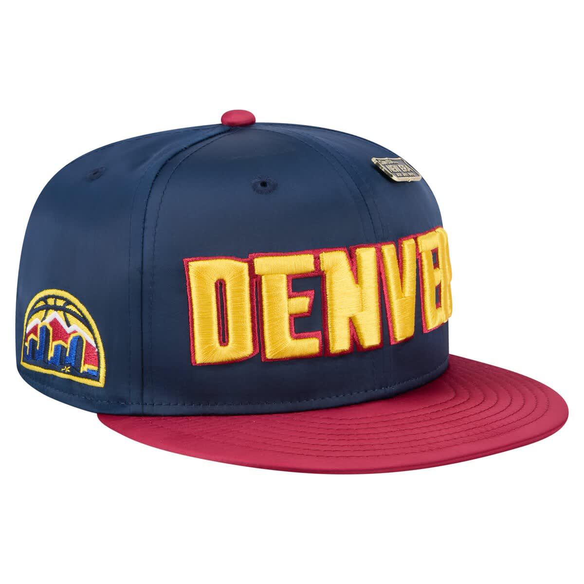 New Era NBA Navy/Red Denver Nuggets Throwback Satin Vintage Pin Two ...