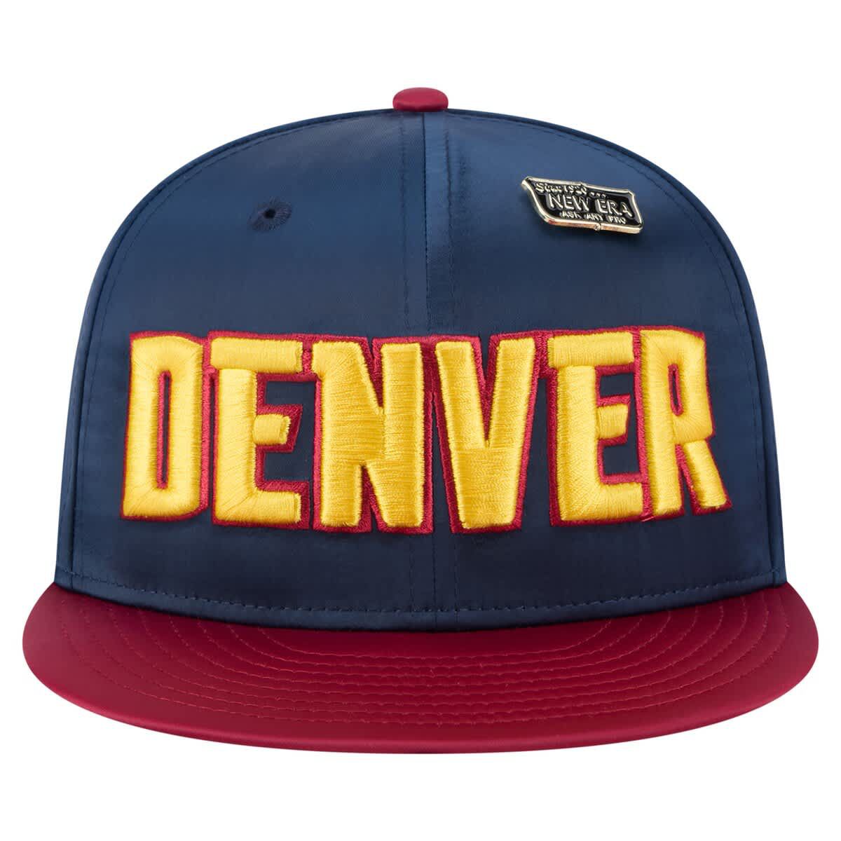 New Era NBA Navy/Red Denver Nuggets Throwback Satin Vintage Pin Two ...