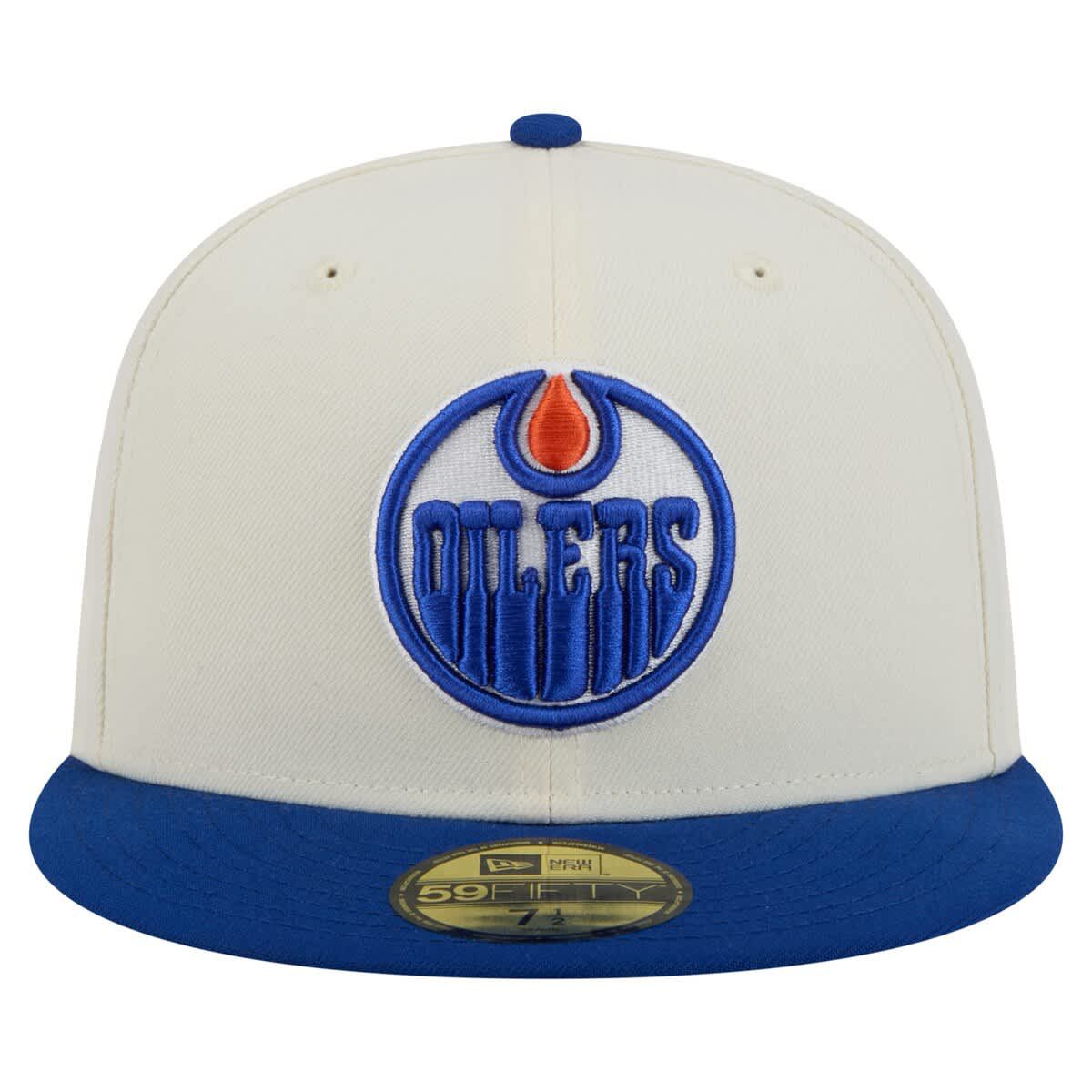 New Era NHL Edmonton Oilers Chrome Two-Toned 59FIFTY Fitted Hat | Belk