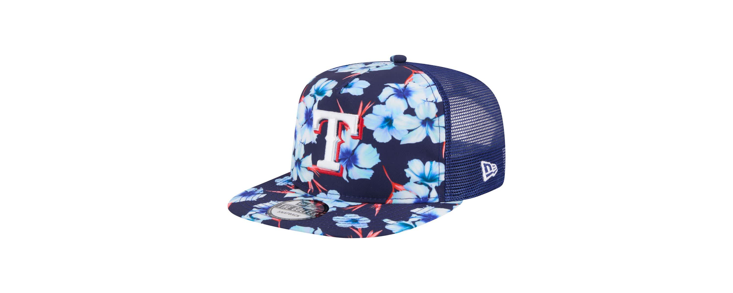 New Era MLB Texas Rangers Adventure Pattern Golfer Trucker Snapback Hat ...