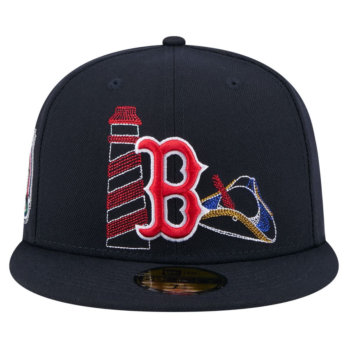 New Era Boston Red Sox MLB Boston Sox State Stitch 59FIFTY Fitted Hat ...
