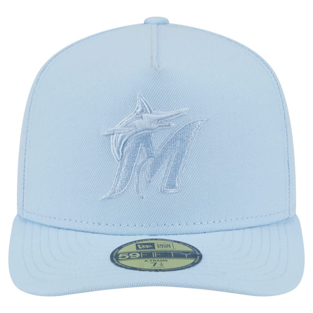 New Era MLB Light Miami Marlins Color Pack A-Frame 59FIFTY Fitted Hat ...