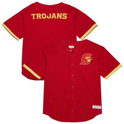 Mitchell & Ness NCAA USC Trojans Game Time Mesh Button Front Top | belk