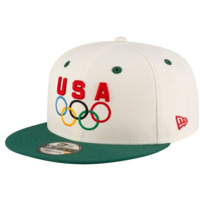 New Era Olympics Cream/Hunter Team USA Chrome 9FIFTY Snapback Hat | belk