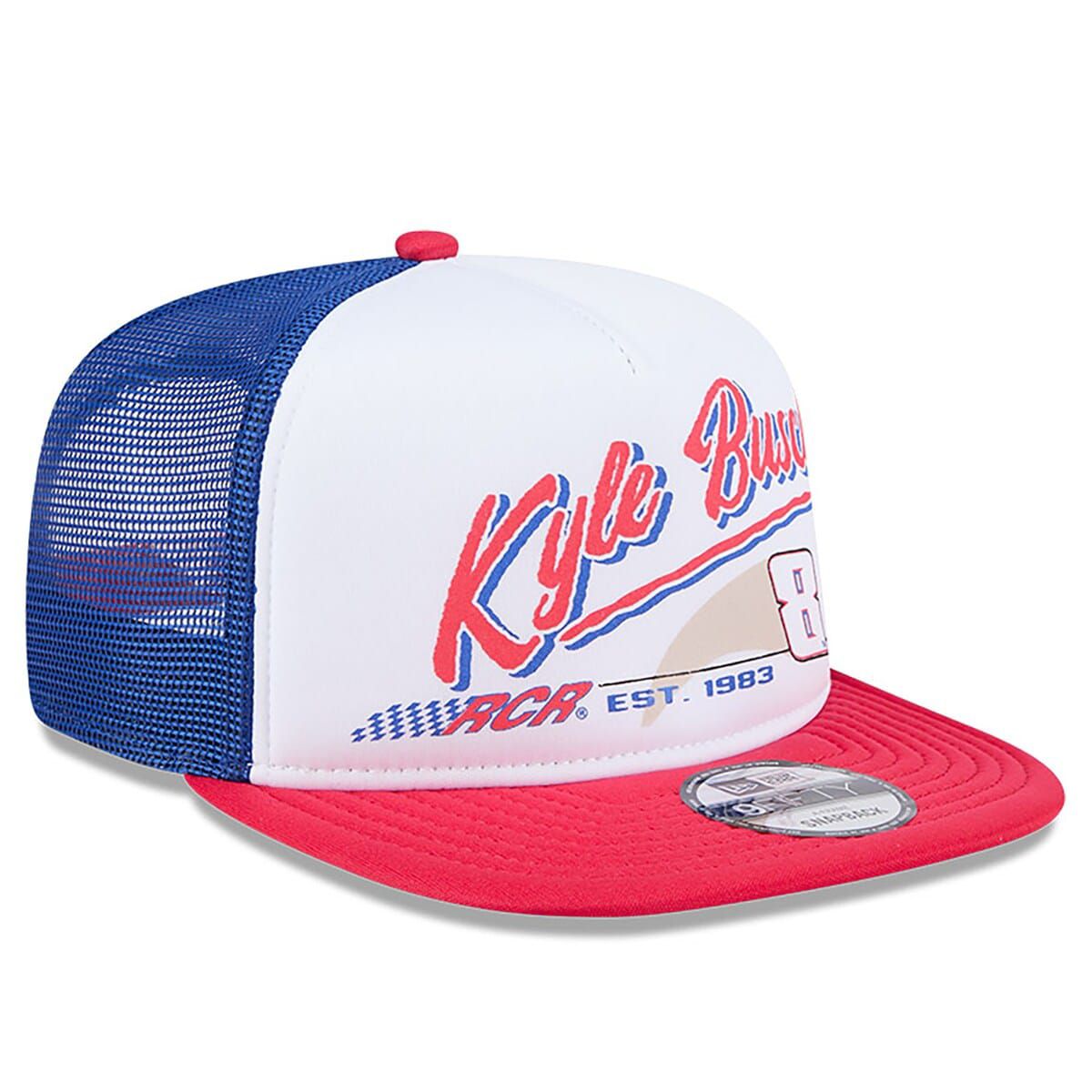 New Era NASCAR Kyle Busch 9FIFTY A-Frame Retro Script Snapback Hat | Belk