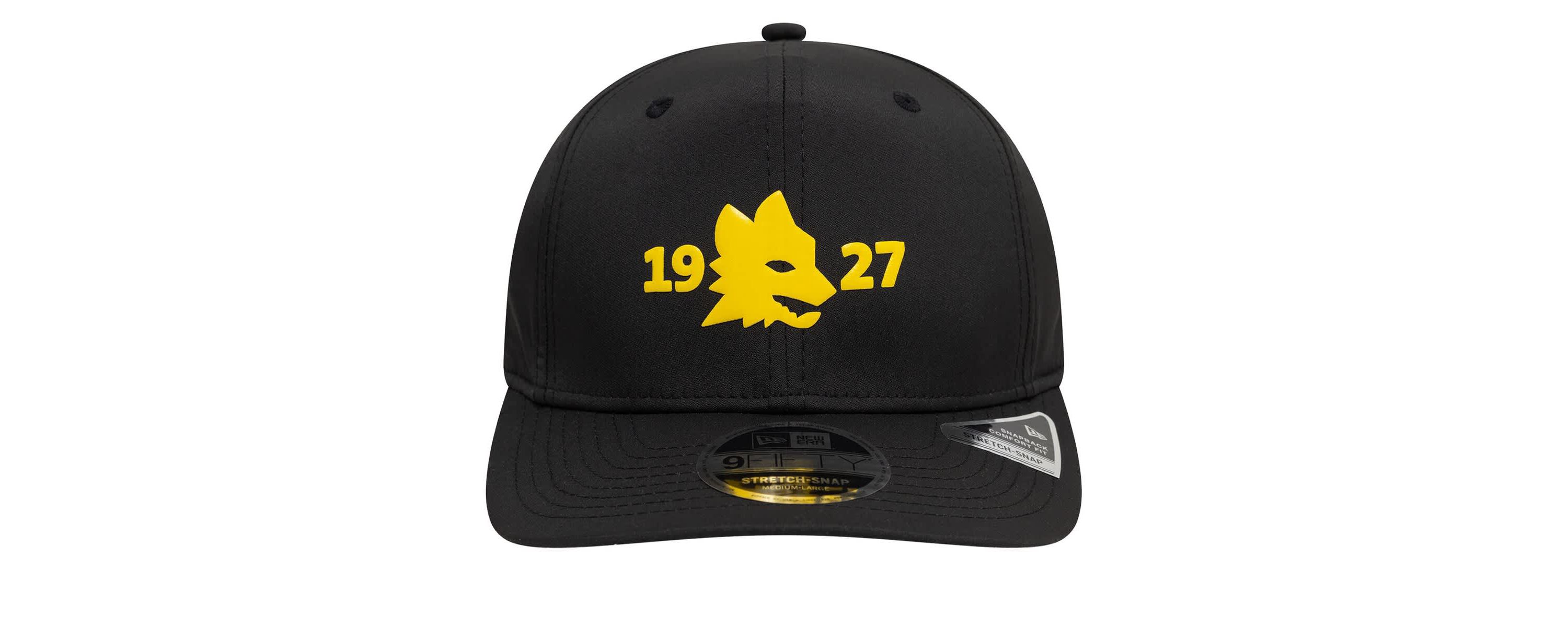 New Era Serie A AS Roma Puff Print 9FIFTY Stretch-Snap Adjustable Hat ...