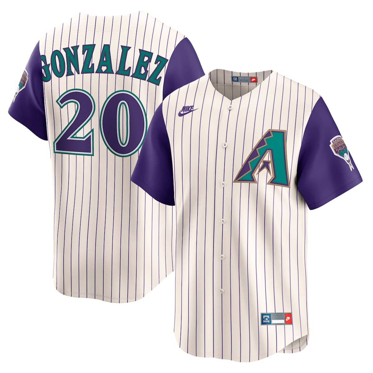 Nike® MLB Nike Luis Gonzalez Arizona Diamondbacks Throwback Cooperstown ...