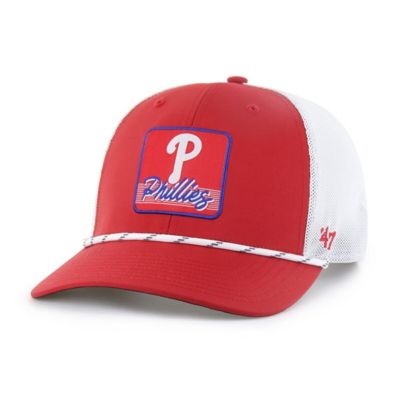 '47 MLB Red/White Philadelphia Phillies Scratch Adjustable Trucker Hat ...