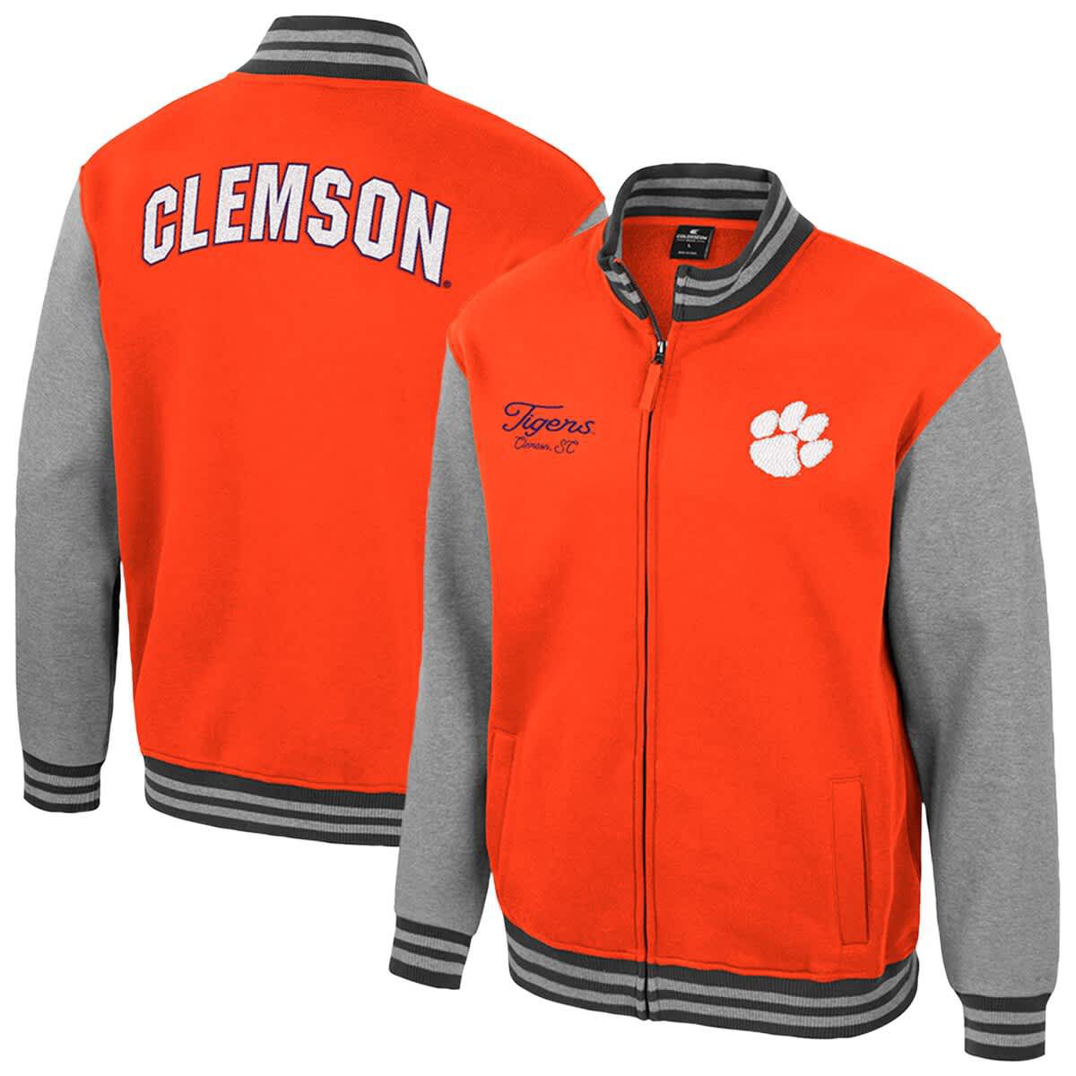 Colosseum NCAA Clemson Tigers Ambi-Turner Full-Zip Varsity Jacket | Belk