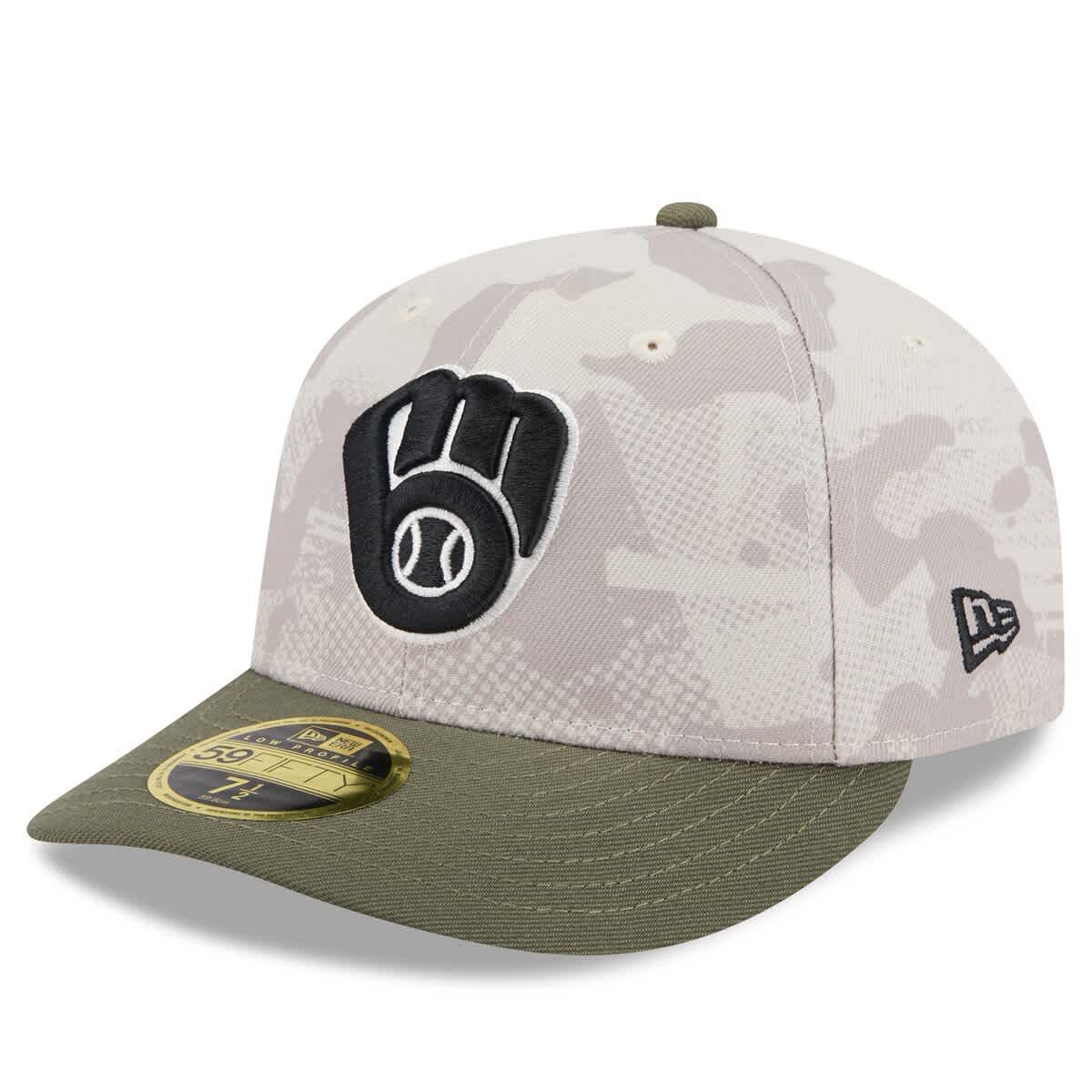 New Era MLB Light Beige/Olive Milwaukee Brewers 2025 Armed Forces Day ...