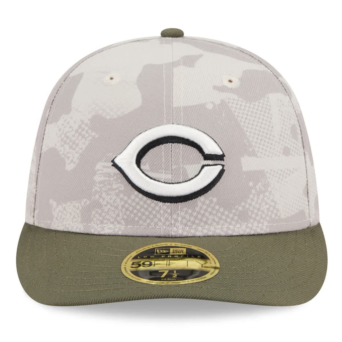 New Era MLB Light Beige/Olive Cincinnati Reds 2025 Armed Forces Day Low ...