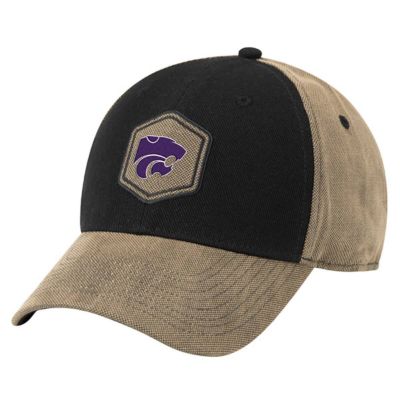 Colosseum NCAA Black/Tan Kansas State Wildcats Oiled Canvas Adjustable ...