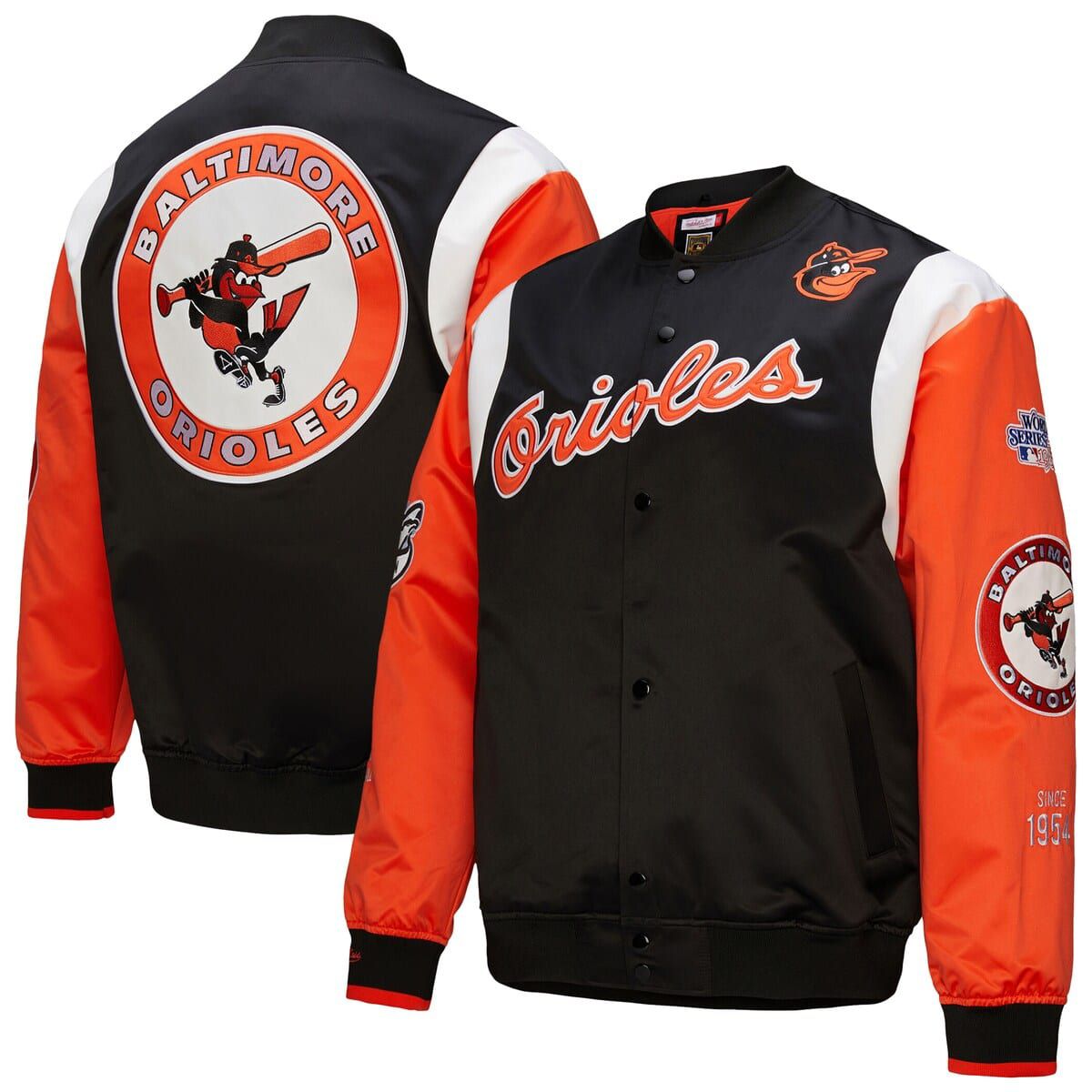 Mitchell & Ness MLB Black/Orange Baltimore Orioles Cooperstown ...