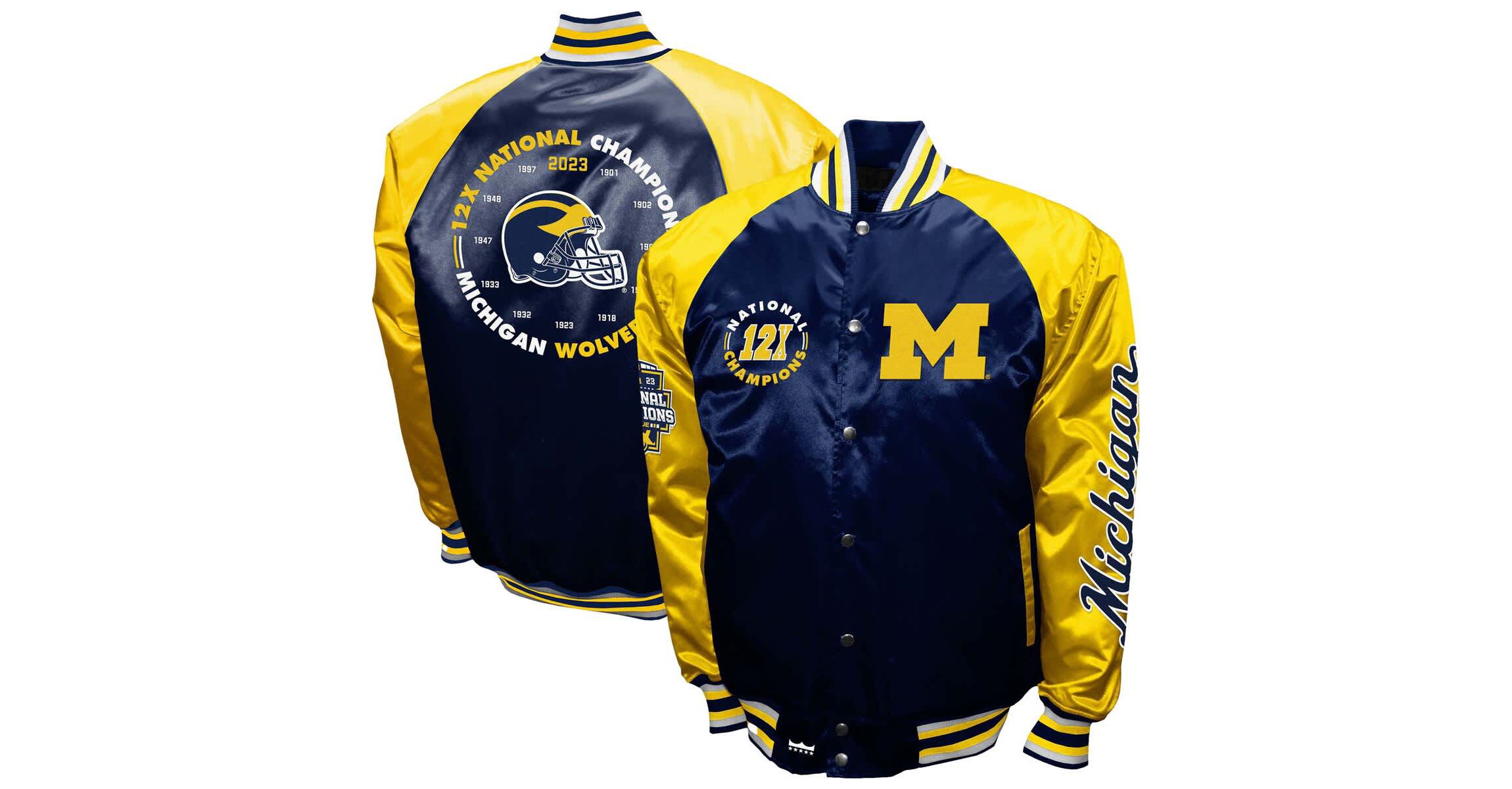 Franchise Club NCAA Franchise Club Michigan Wolverines Satin Full-Snap ...