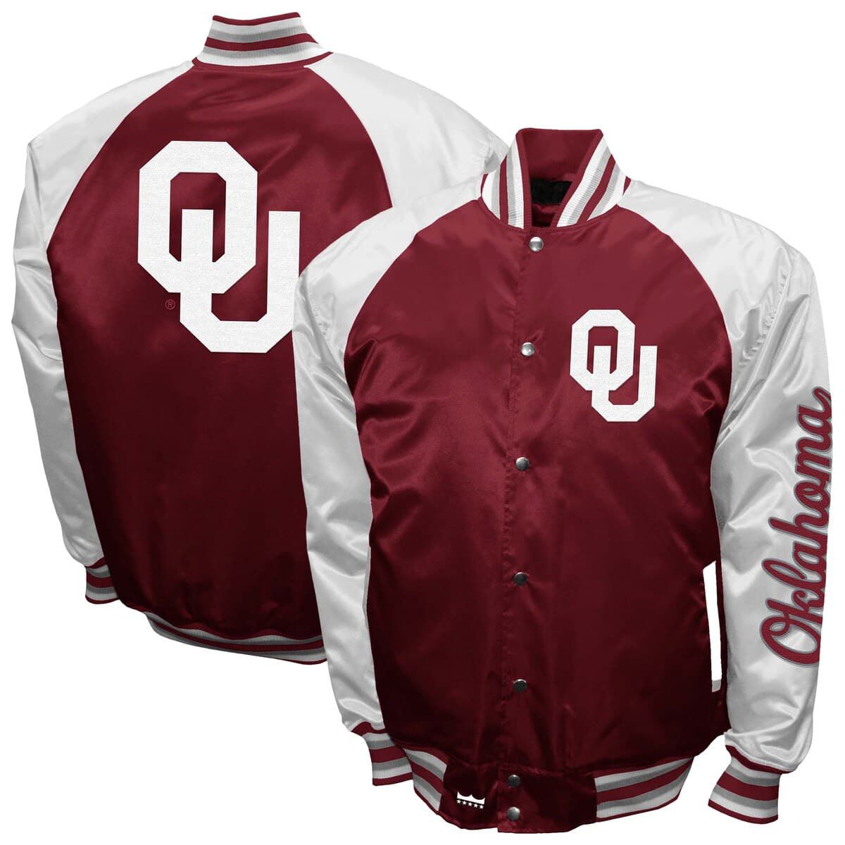Franchise Club NCAA Franchise Club Oklahoma Sooners Satin Full-Snap ...