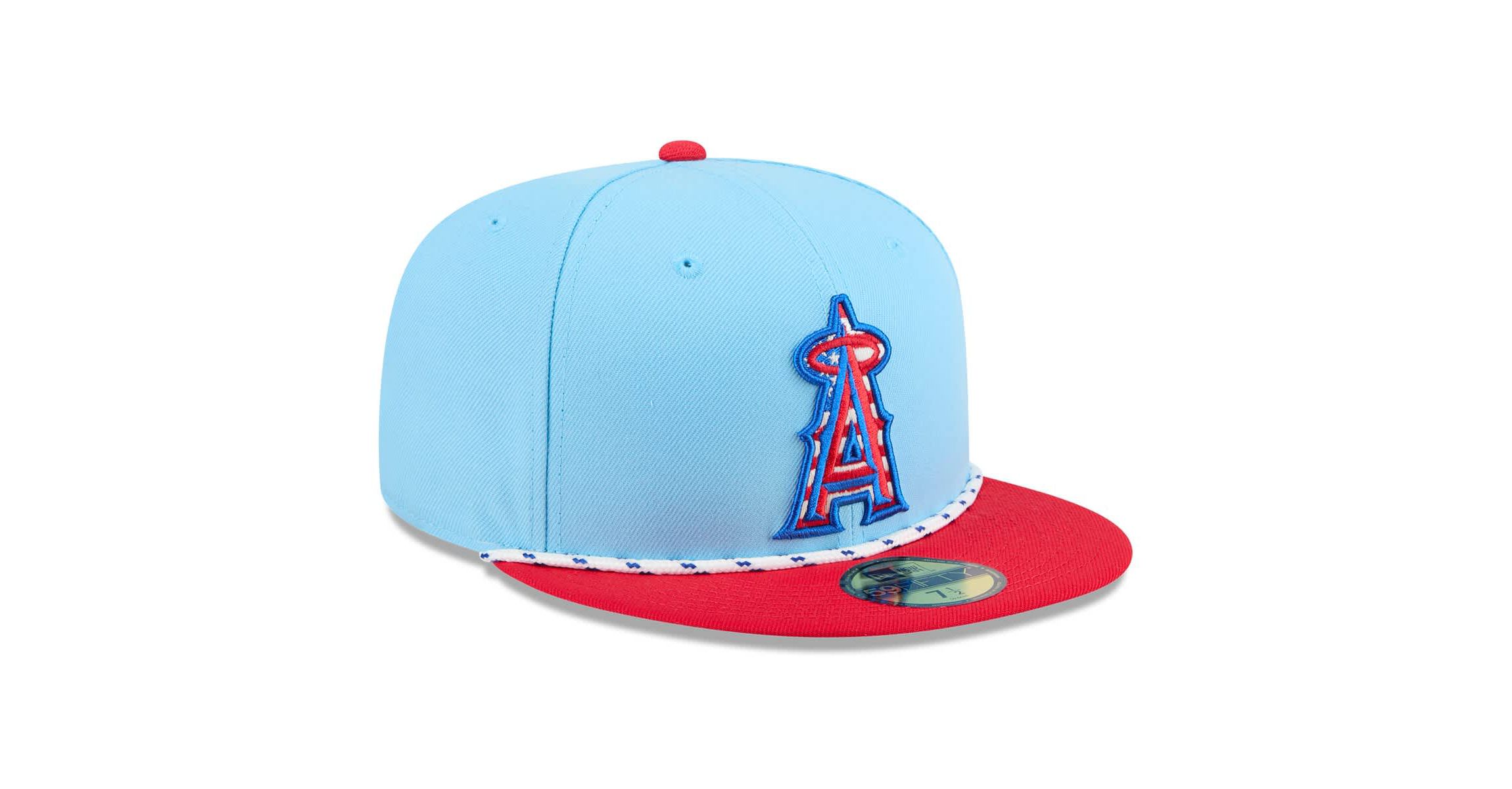 New Era MLB Light Blue/Red Los Angeles Angels 2025 Fourth of July ...