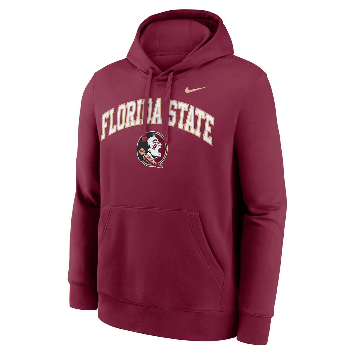 Nike® NCAA Nike Florida State Seminoles Club Fleece Arch Pullover ...