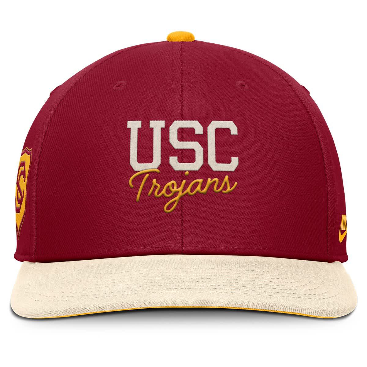 Nike® NCAA Nike Cardinal/Cream USC Trojans Pro Legacy Script Snapback ...