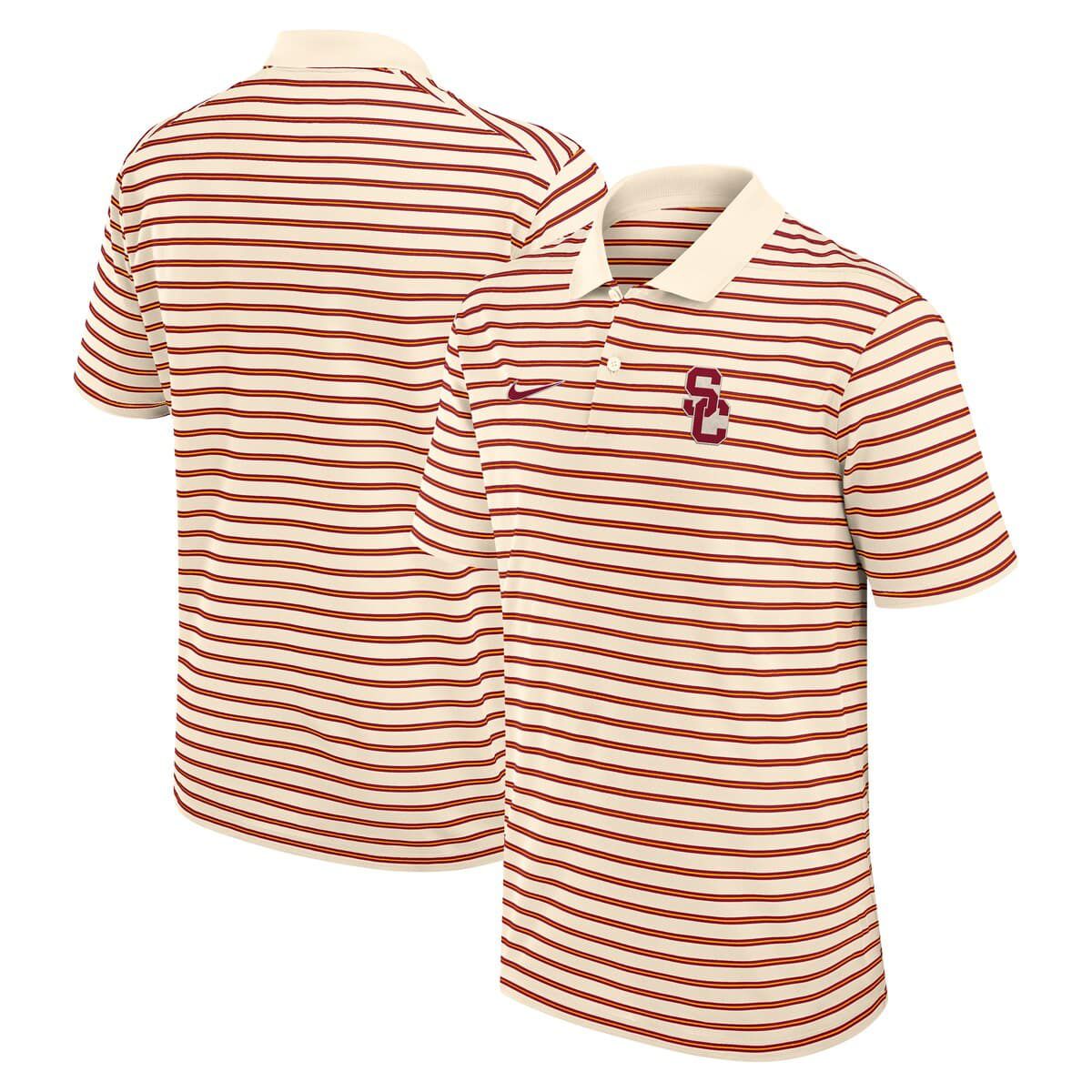 Nike® NCAA Nike USC Trojans Primary Logo Striped Dri-FIT Polo | Belk