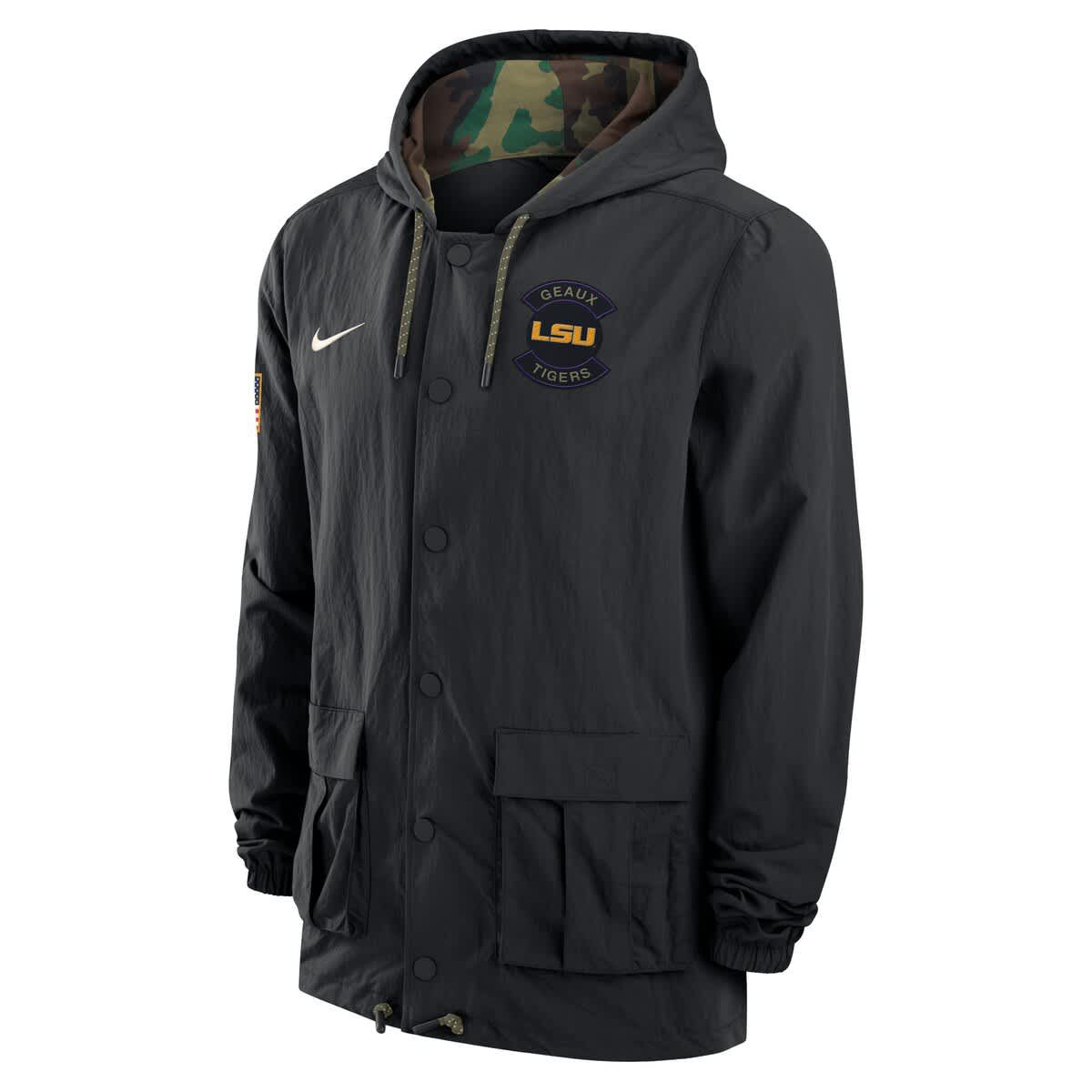 Nike® NCAA Nike LSU Tigers 2025 NCAA Military Appreciation Full-Snap ...