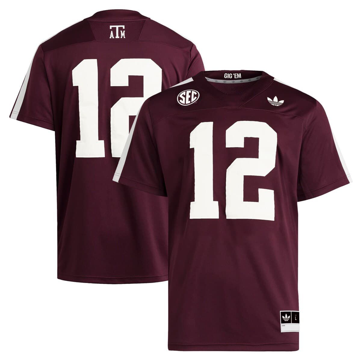 adidas NCAA #12 Texas A&M Aggies Premier Strategy Jersey | Belk