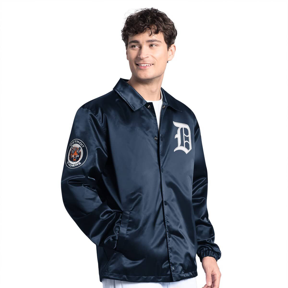 Starter MLB Detroit Tigers Cooperstown Collection Point Man Full-Snap ...