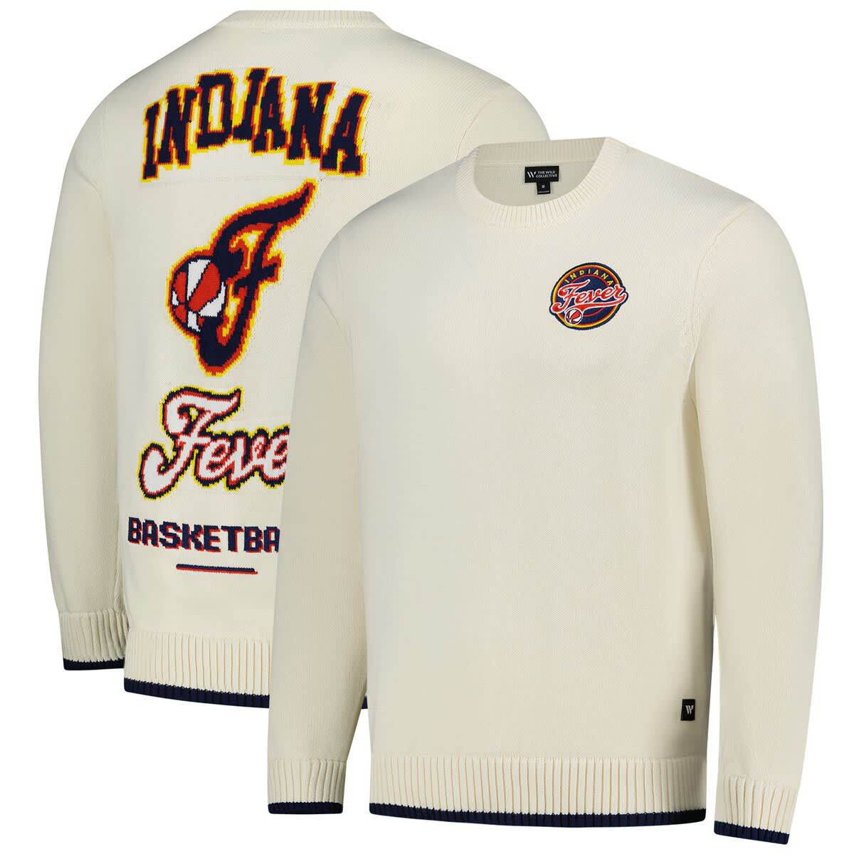 The Wild Collective WNBA Unisex Indiana Fever Jacquard Pullover Sweater ...