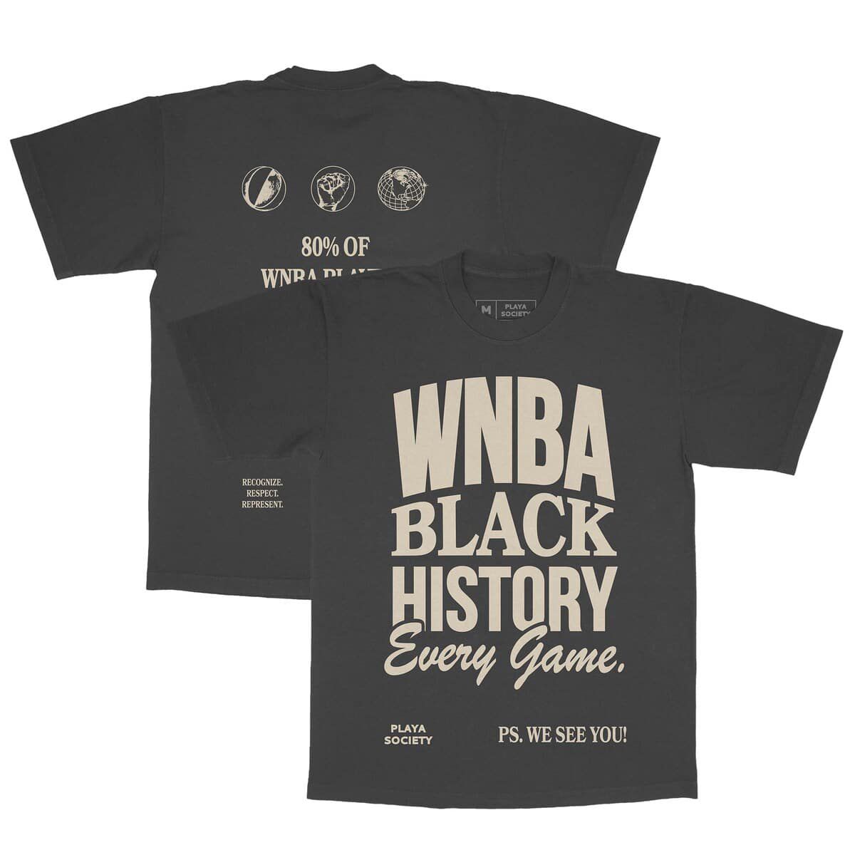 Playa Society WNBA Unisex WNBA History Month Every Game Premium T-Shirt ...
