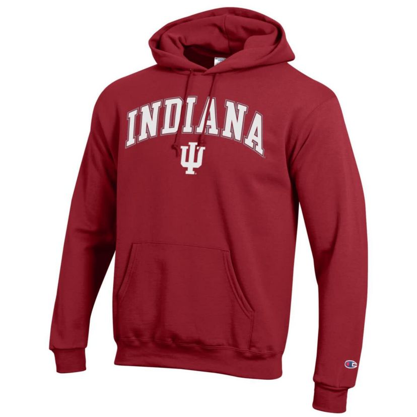 Champion® NCAA Indiana Hoosiers Arched Logo Fleece Pullover Hoodie | Belk