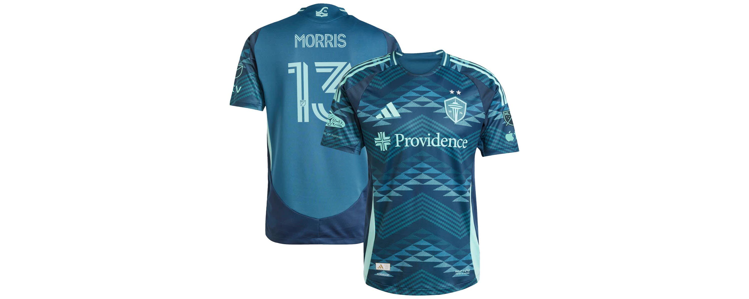 adidas MLS Jordan Morris Seattle Sounders FC 2025 The Salish Sea Kit ...
