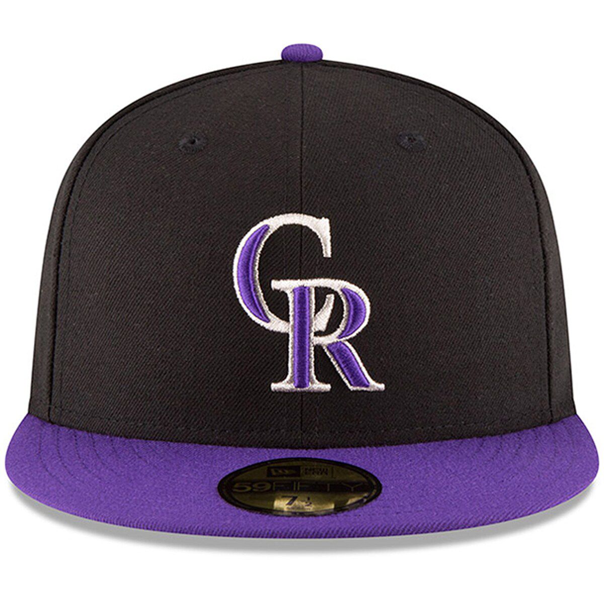 New Era MLB Black/Purple Colorado Rockies Authentic Collection On Field ...