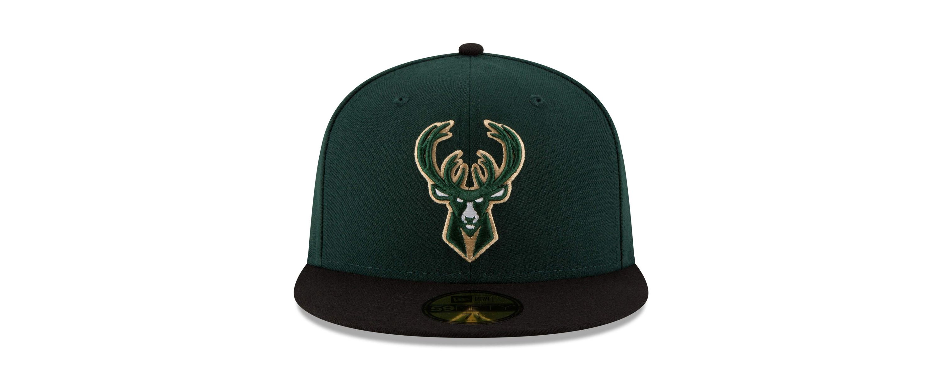 New Era NBA Green/Black Milwaukee Bucks Official Team Color 2Tone ...