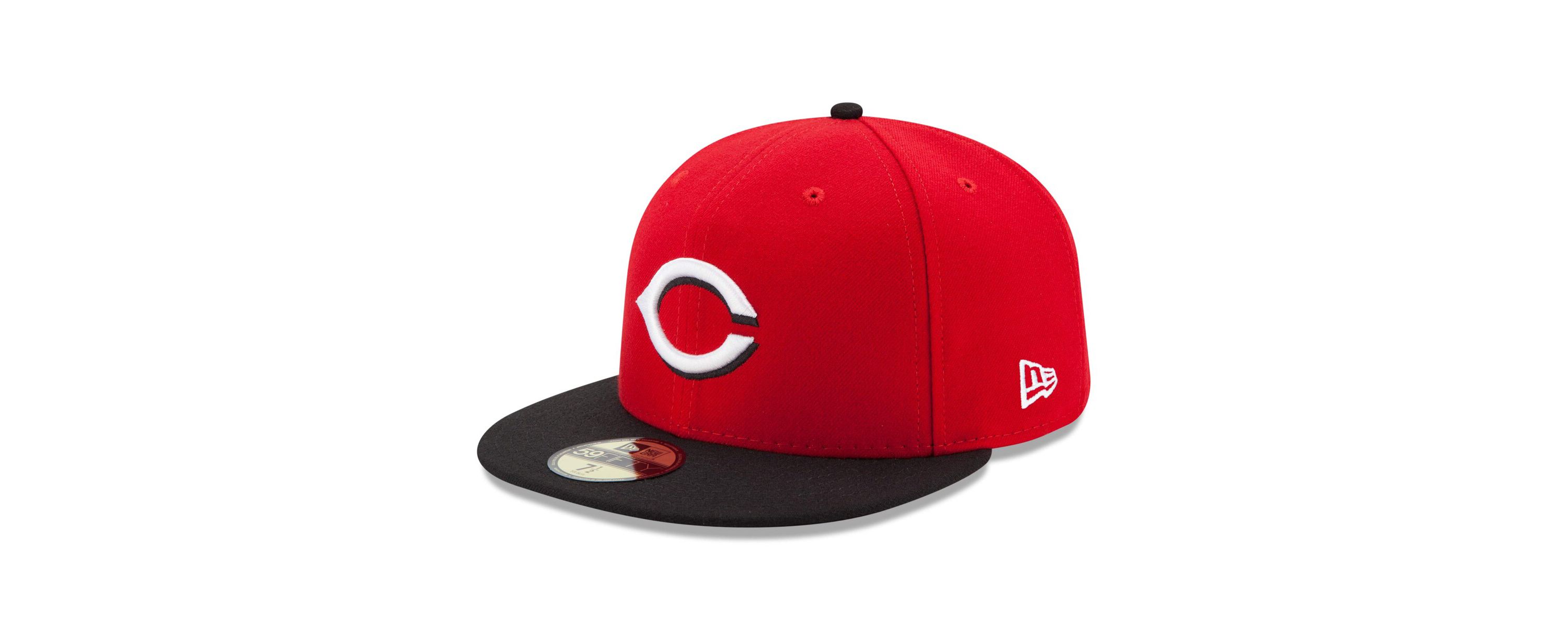 New Era MLB Red/Black Cincinnati Reds Road Authentic Collection On ...