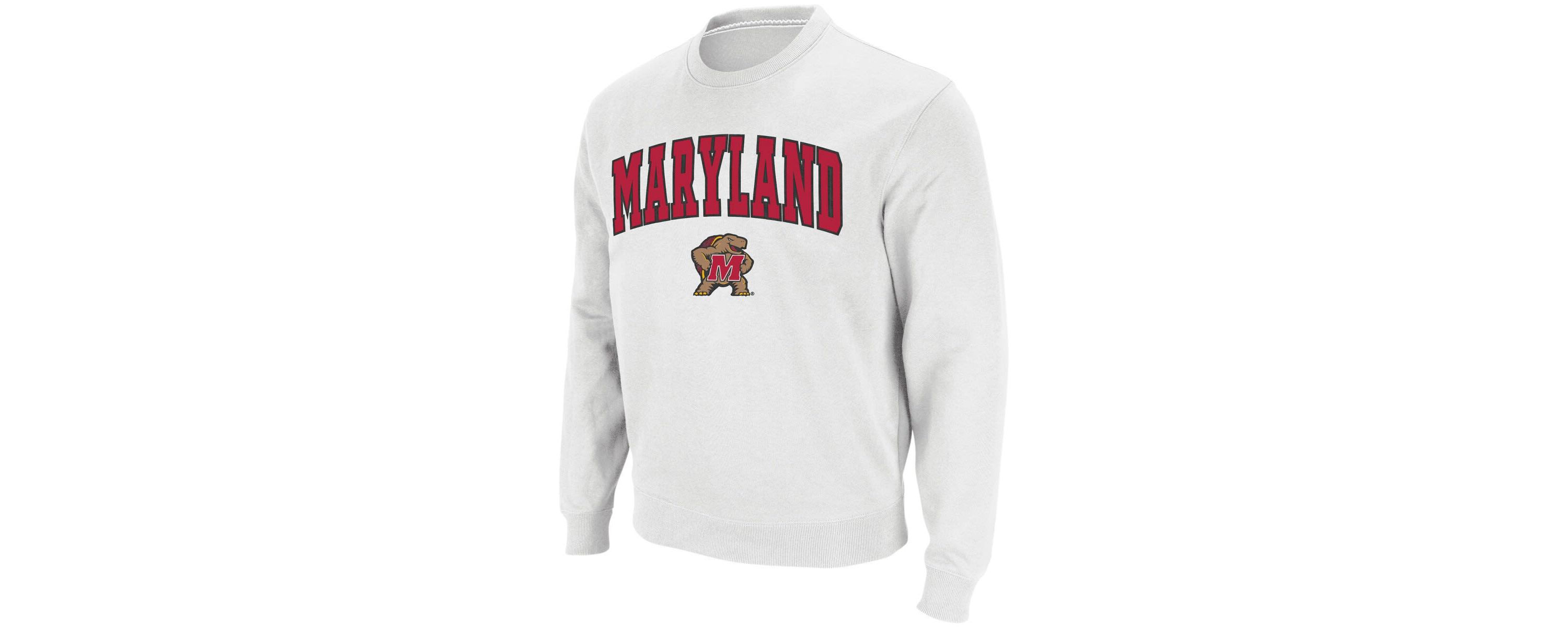 Colosseum NCAA Maryland Terrapins Arch & Logo Crew Neck Sweatshirt | Belk