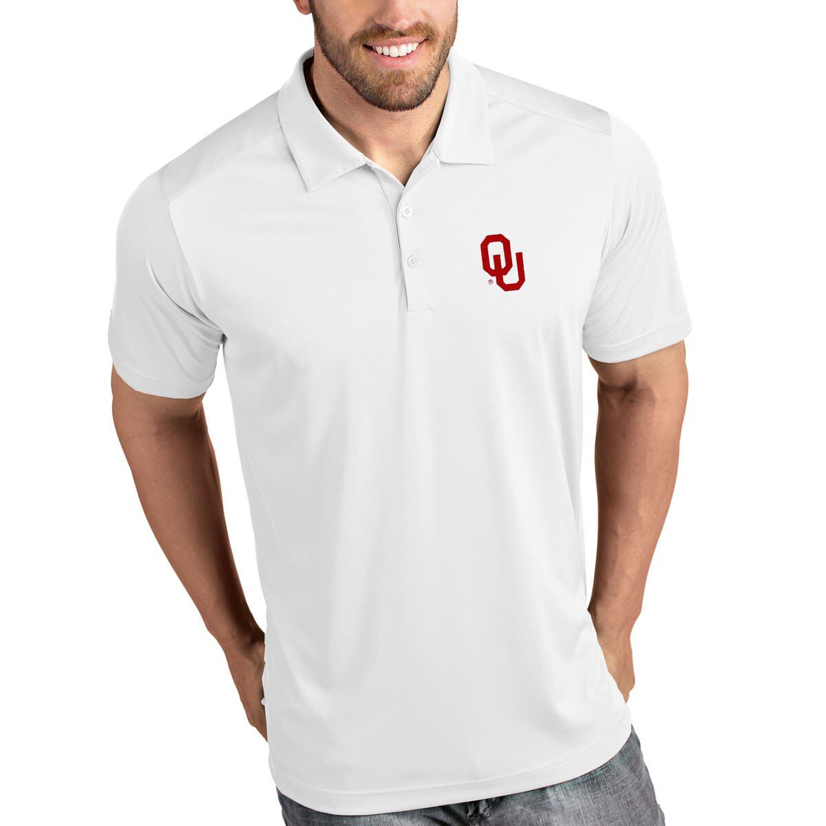 Antigua NCAA Oklahoma Sooners Tribute Polo - White | Belk