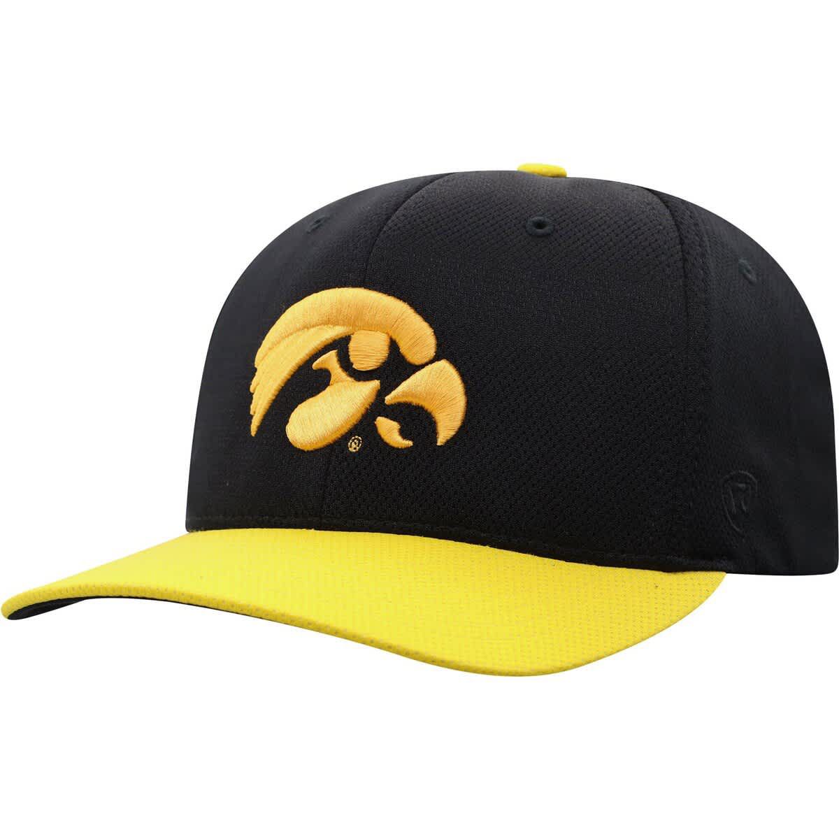 Top of the World NCAA Black/Gold Iowa Hawkeyes Two-Tone Reflex Hybrid ...