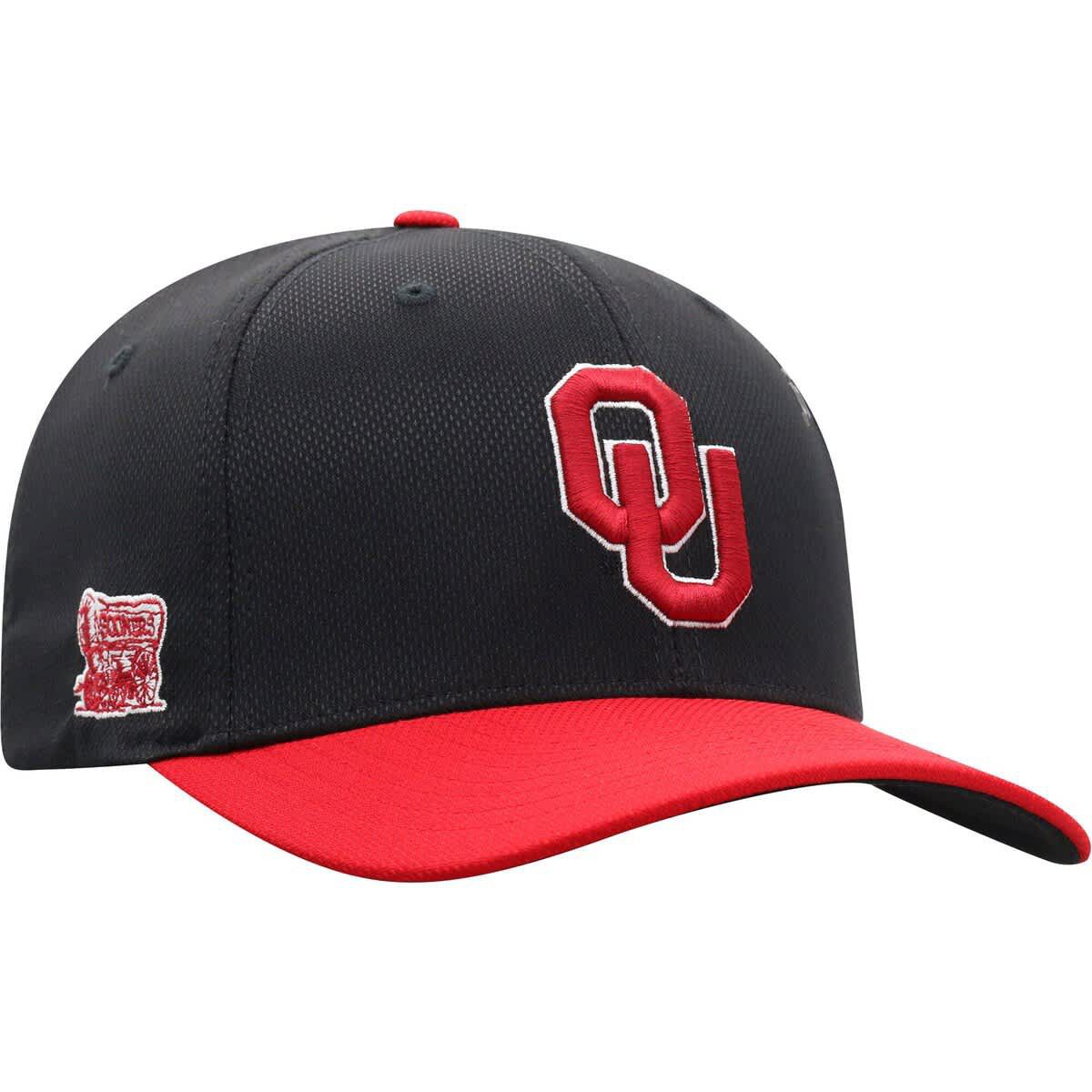 Top of the World NCAA Black/Crimson Oklahoma Sooners Two-Tone Reflex ...